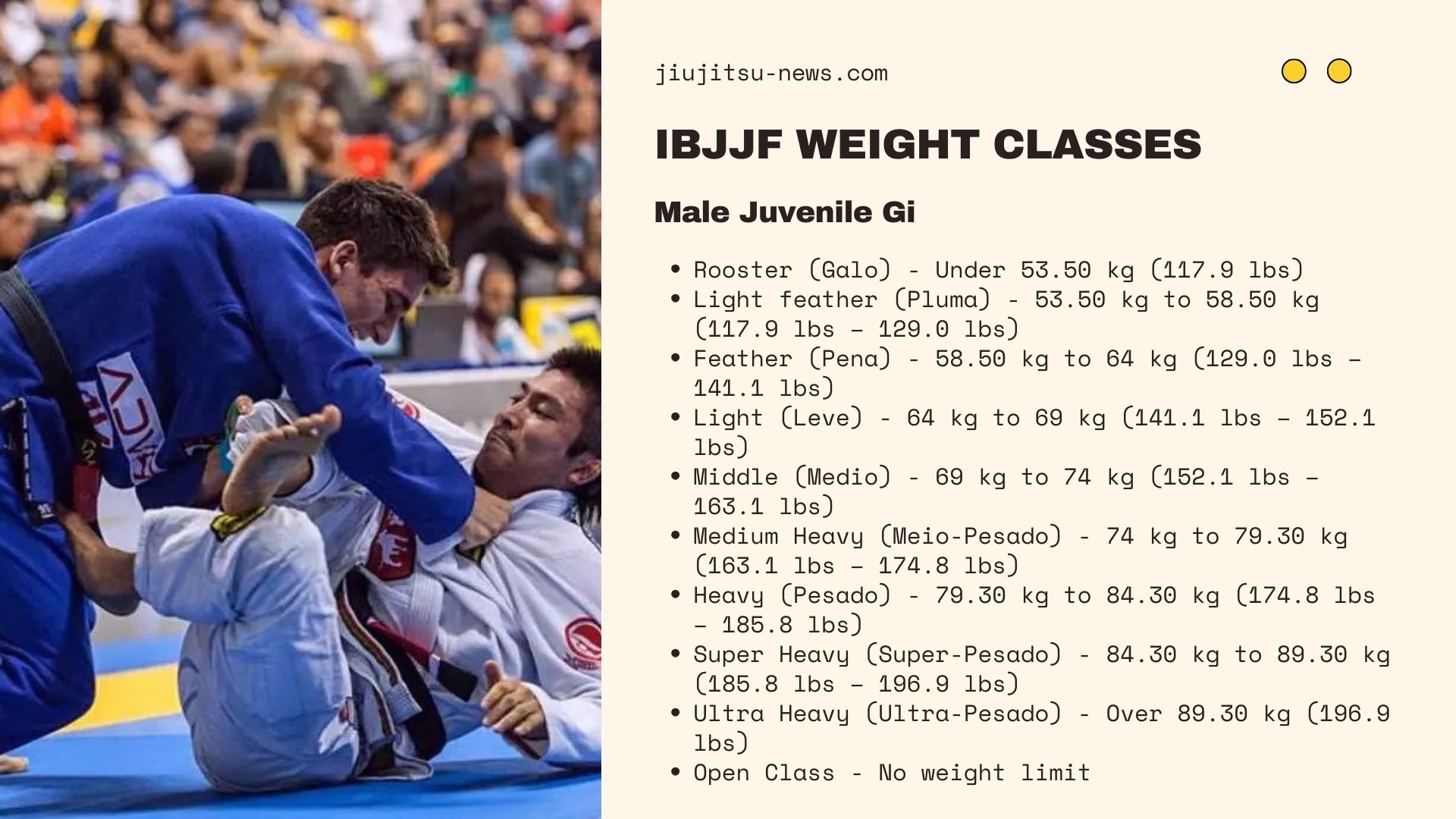 A Detailed Breakdown of the IBJJF Weight Classes! - JiuJitsu News