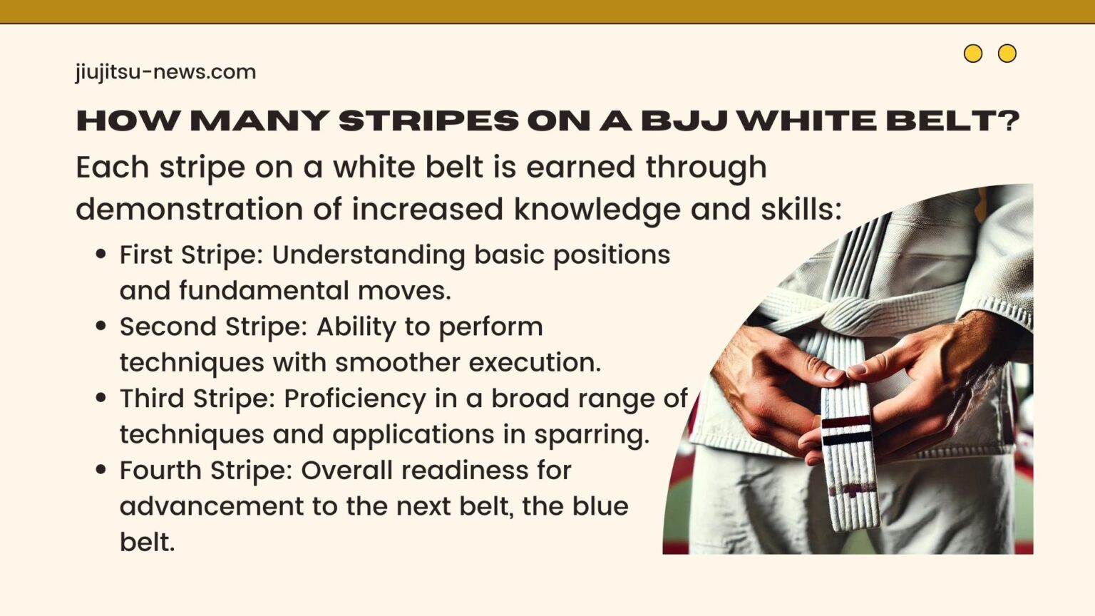 White Belt Stripes in BJJ: All You Need to Know! - JiuJitsu News